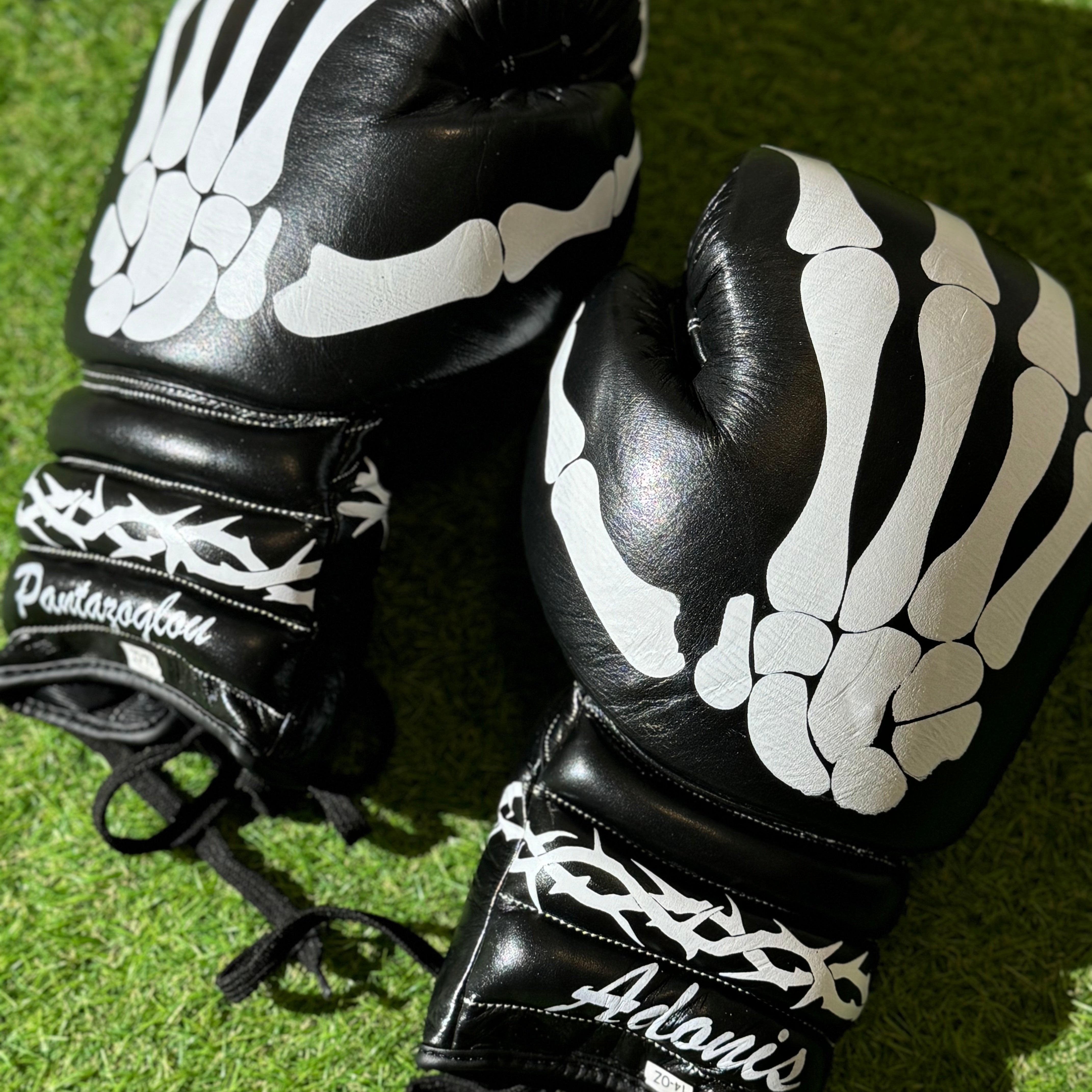SKELETON HANDS | PRO ELITE GLOVES 100% LEATHER – HAYMAKER BOXING™
